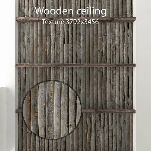 Texture Wooden ceiling with beams 2 VR / AR / low-poly | CGTrader