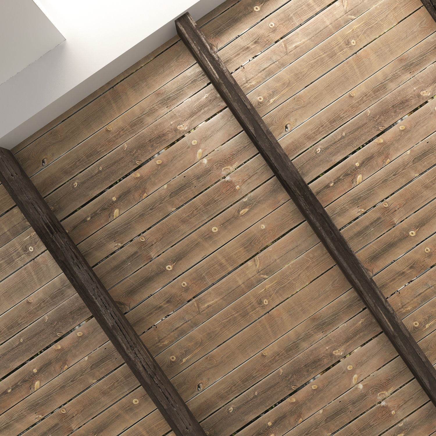 Wooden ceiling with beams 3 Texture | CGTrader