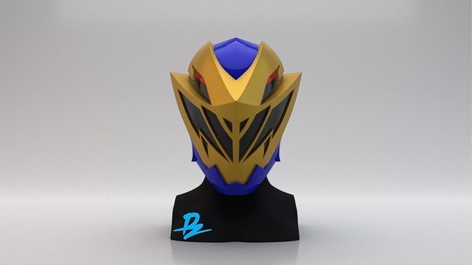 Mask kishiryu sentai Ryusoulger Gold 3D model 3D printable | CGTrader