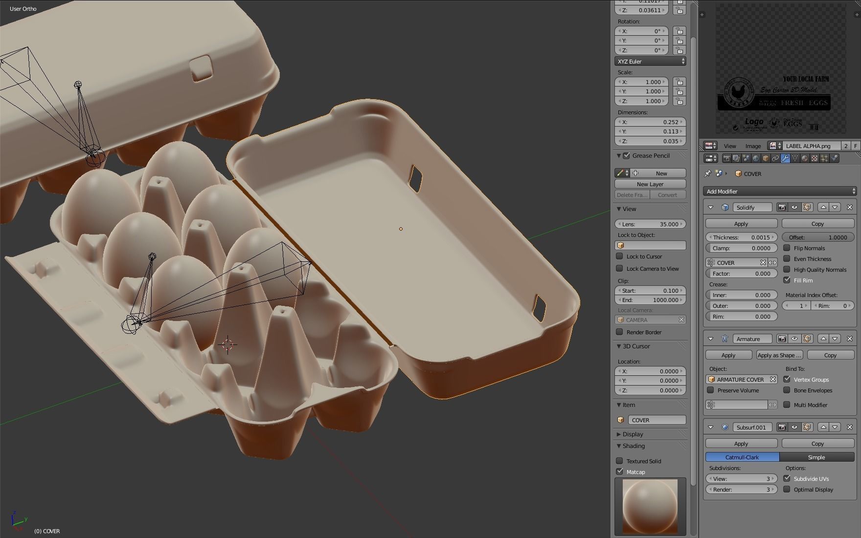 Rigged Egg Box 3D model rigged | CGTrader