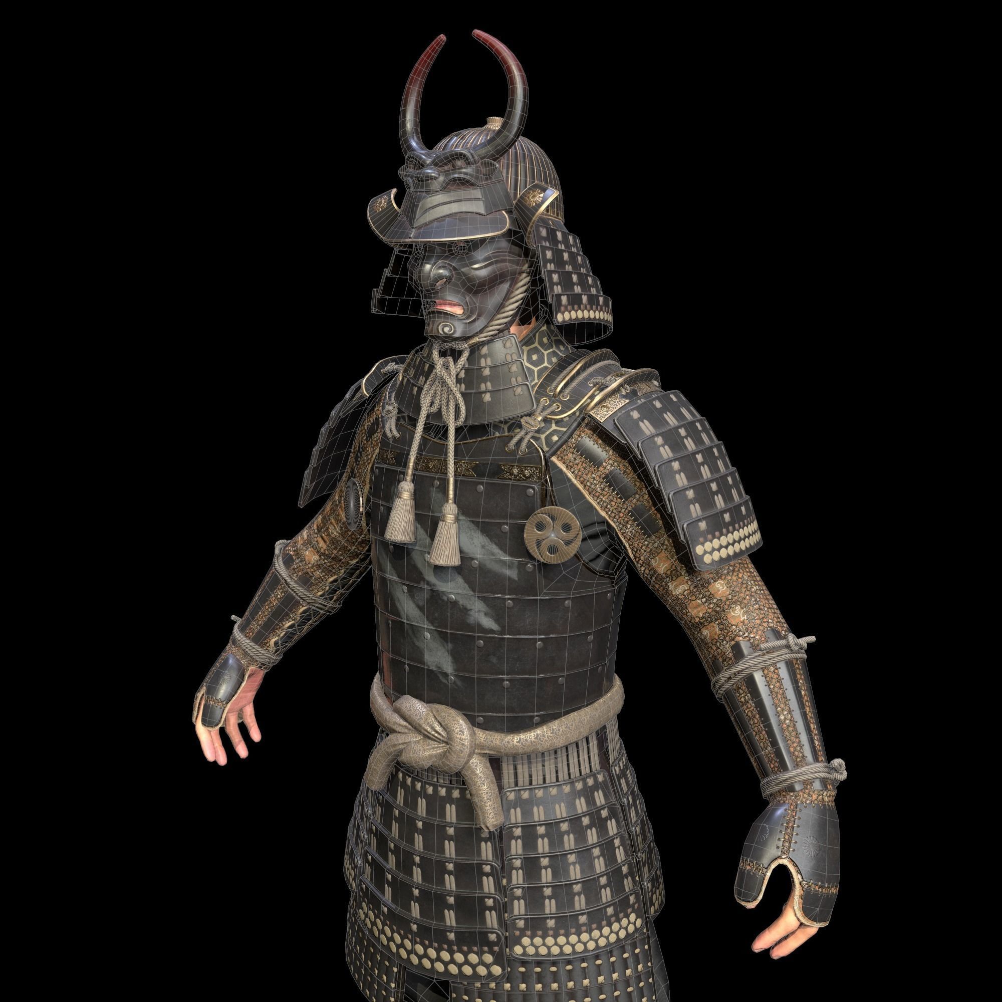 3D model Samurai Character PBR Game ready VR / AR / low-poly | CGTrader