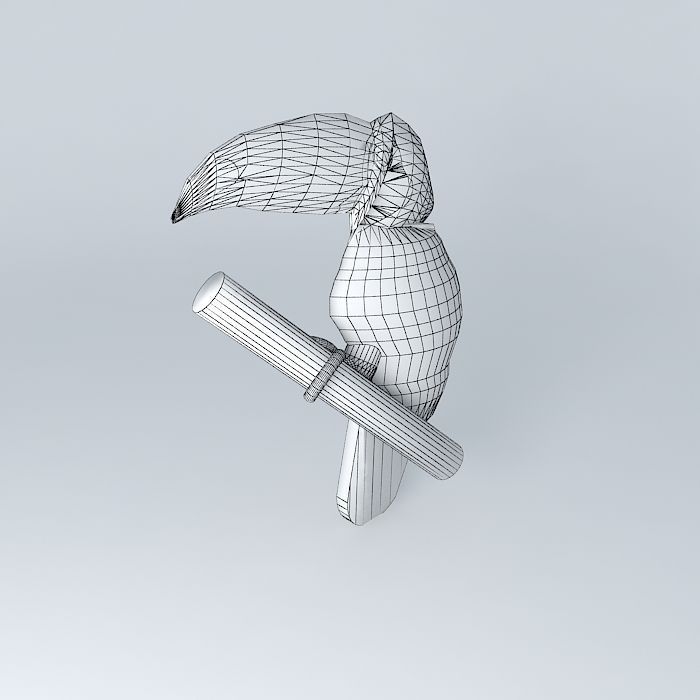 Toucan (Ramphastos toco free 3D Model MAX OBJ 3DS FBX STL SKP ...
