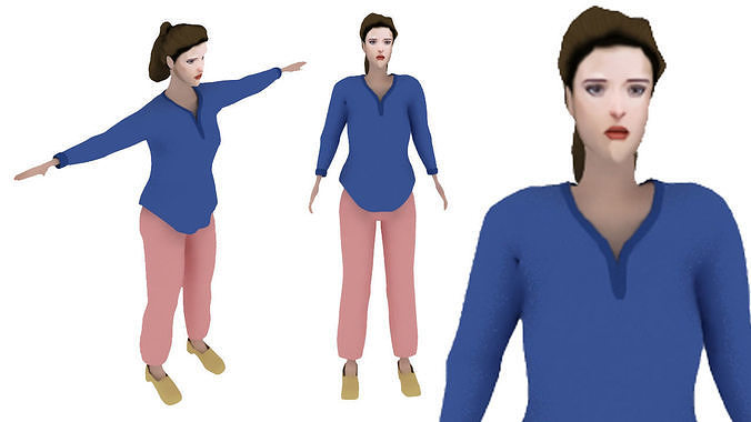 3D model Nancy Thompson VR / AR / low-poly rigged | CGTrader