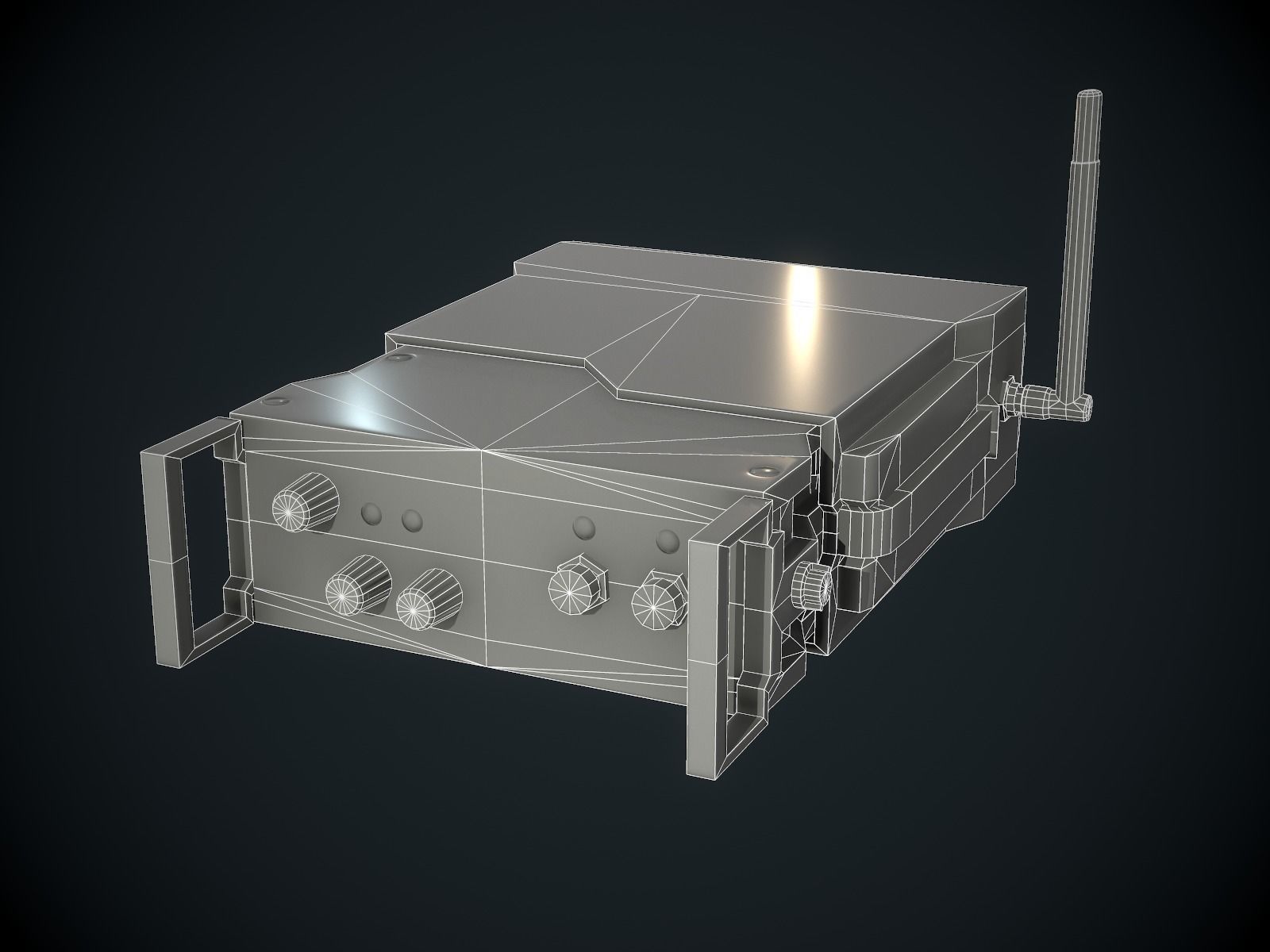 3D model Sci-fi Transmitter Communication Device PBR VR / AR / low-poly ...
