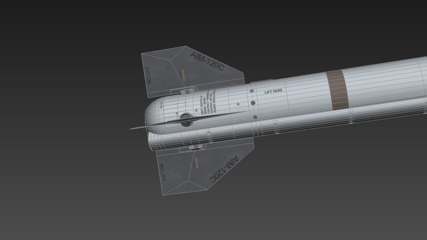 AIM 120C-7 AMRAAM 3D model | CGTrader