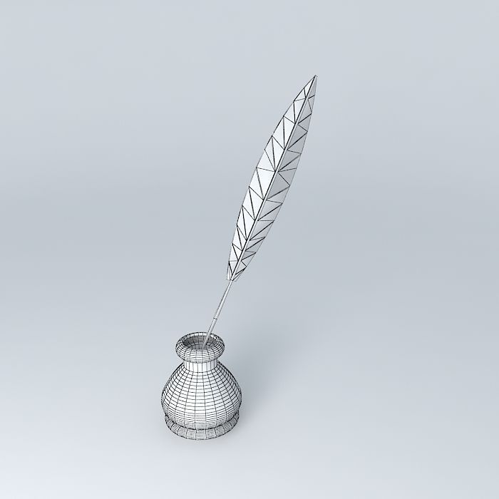 quill pen (pen) free 3D model | CGTrader