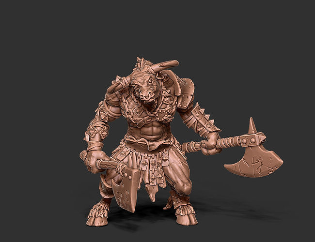 Minotaur - 55mm 3D model 3D printable | CGTrader