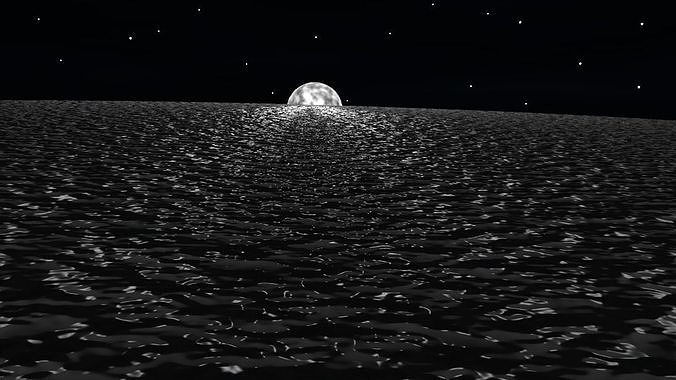 night scene beautiful moon free Texture | CGTrader