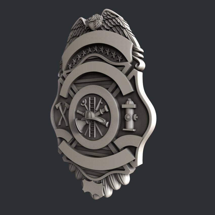 3d STL models for CNC router badge B4 3D model | CGTrader