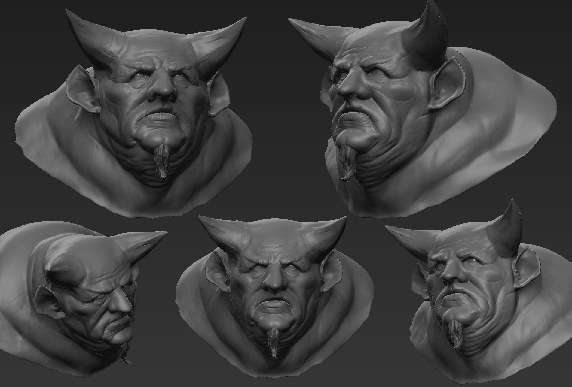 Demon Head 08 3D model | CGTrader