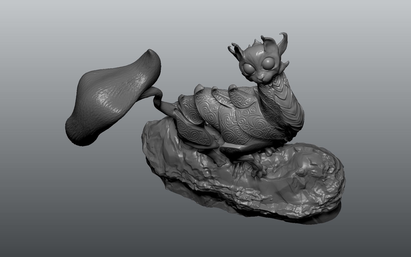 Meowr a cat-dragon 3D model 3D printable | CGTrader