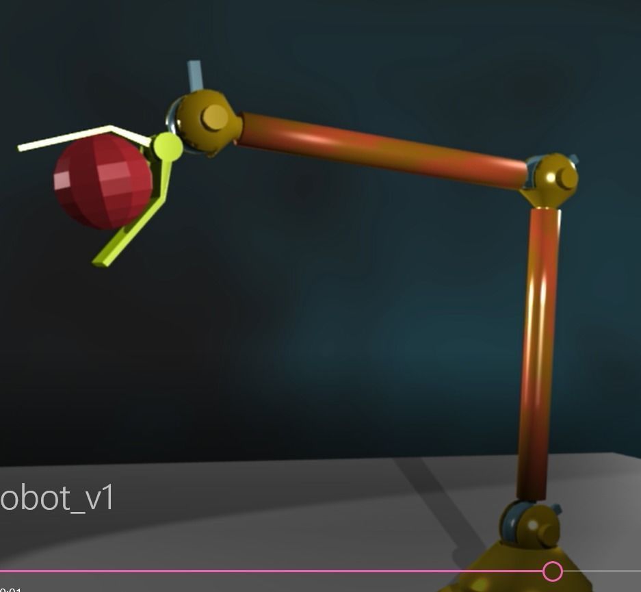 Robot Hand Picking up bouncing ball 3D model animated | CGTrader