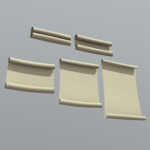 3D model Paper Scroll VR / AR / low-poly | CGTrader