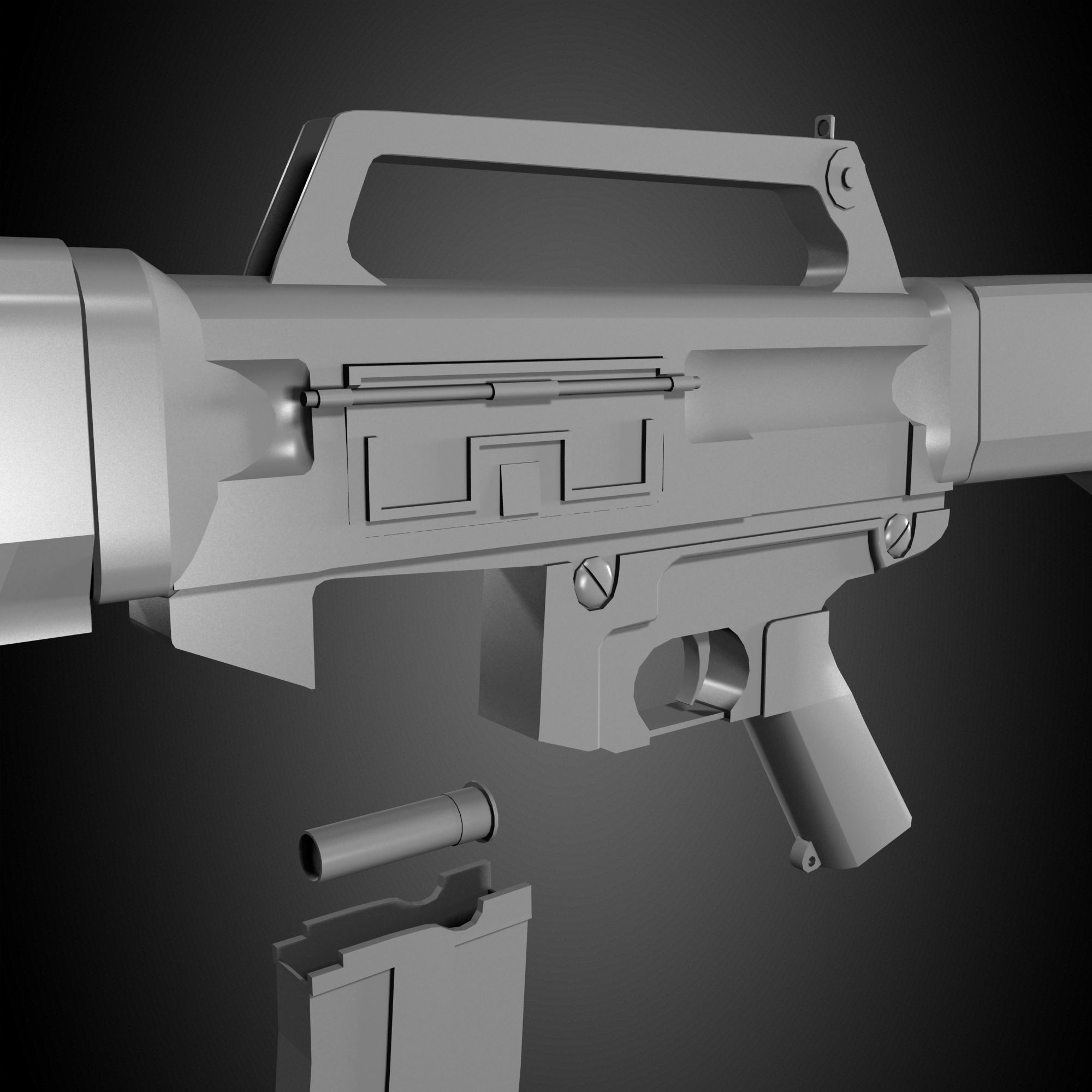 3D model USAS 12 Shotgun low pol VR / AR / low-poly | CGTrader