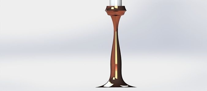 basic candlestick design free 3D model | CGTrader