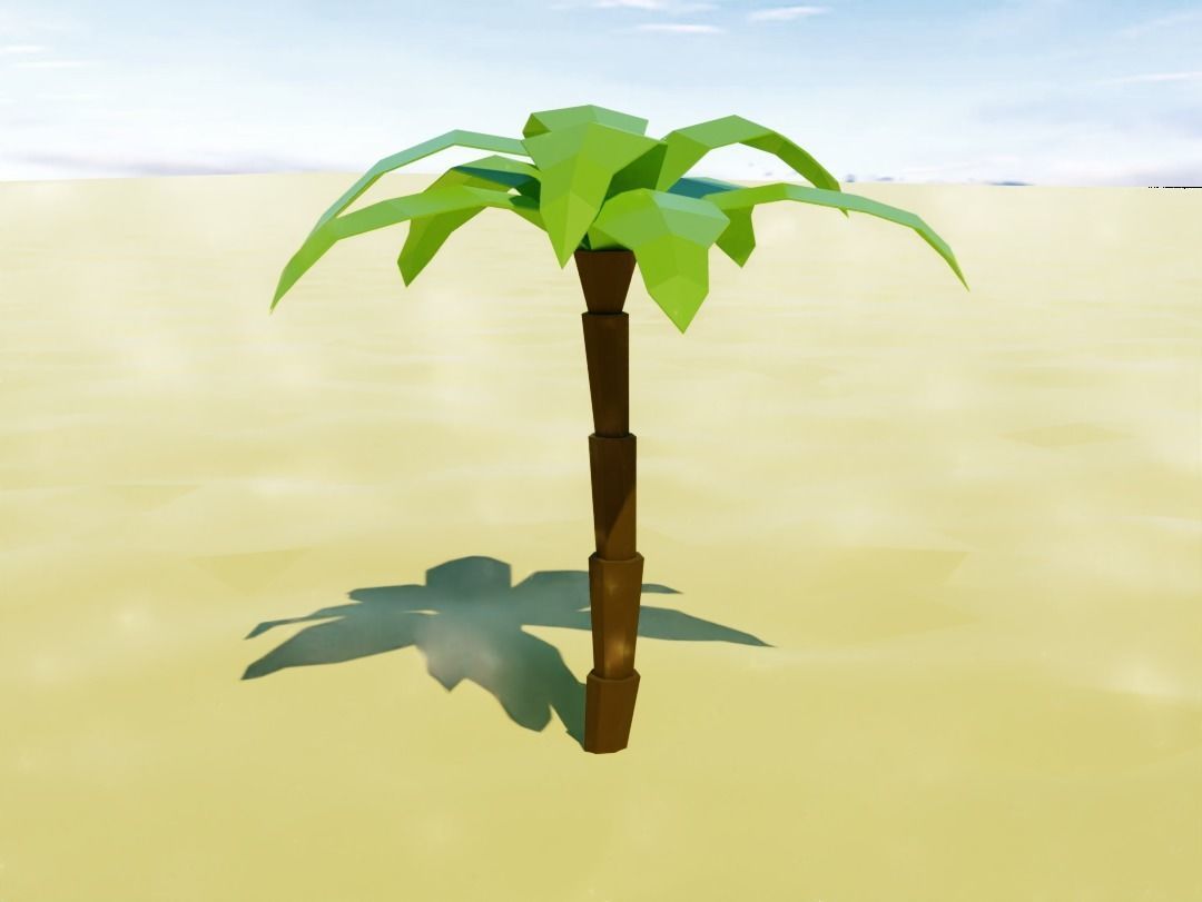 Low Poly Palm Tree free VR / AR / low-poly 3D model | CGTrader