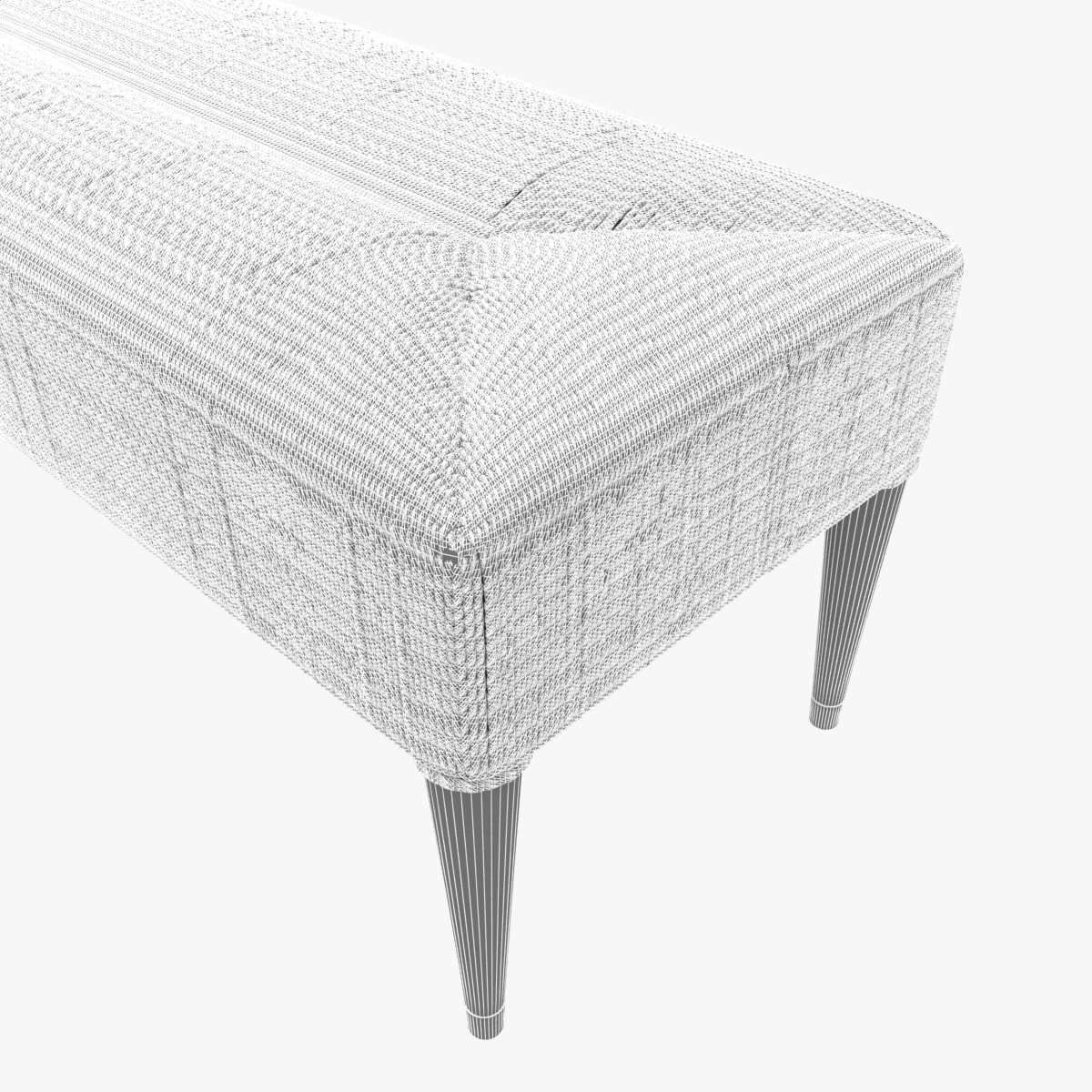 Palecek Fritz Rope Bench 3d model 3D model | CGTrader