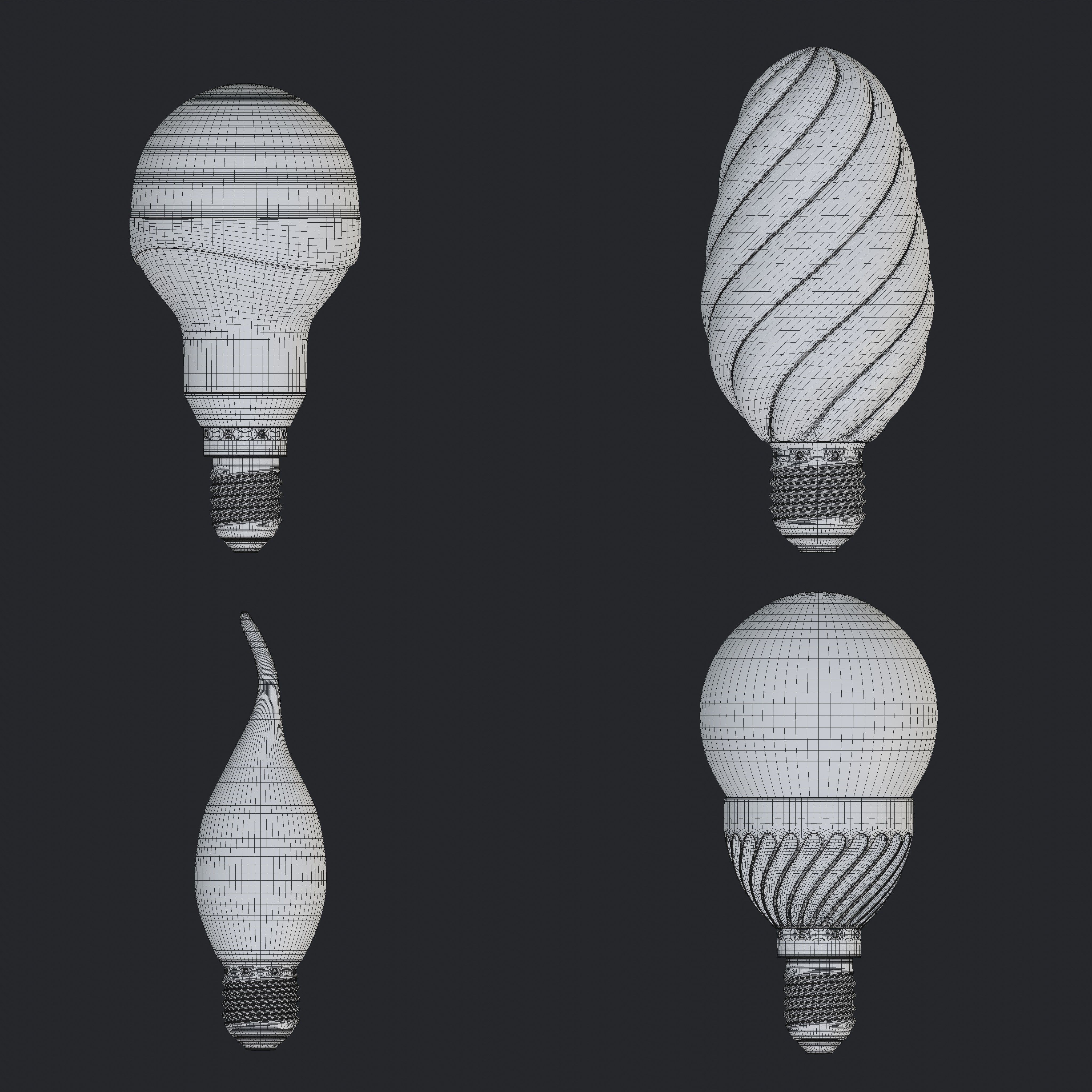 3D model Light bulbs collection VR / AR / low-poly | CGTrader