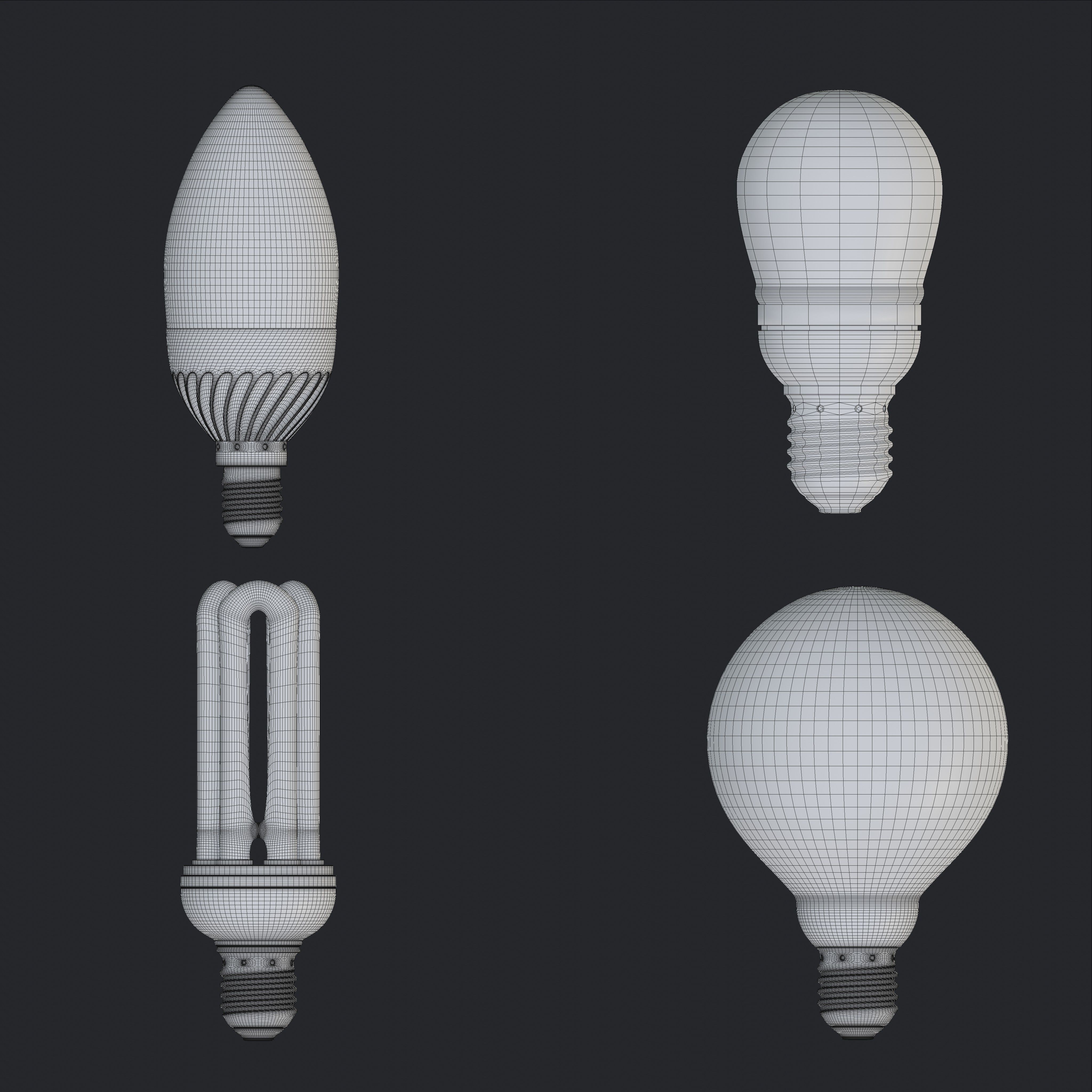 3D model Light bulbs collection VR / AR / low-poly | CGTrader