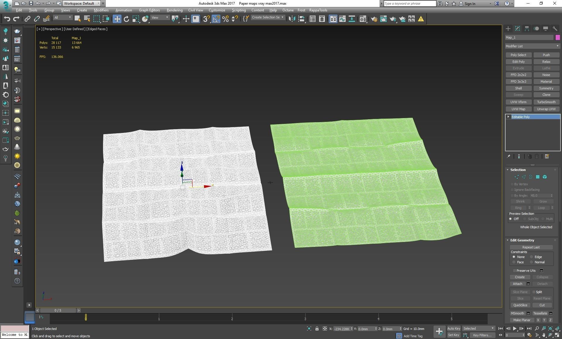 Paper map 3D model | CGTrader