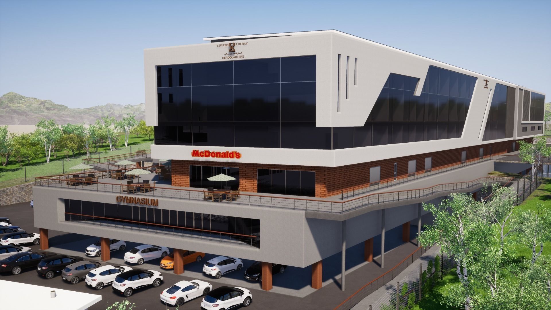 OFFICE PARK COMPLEX 3D model | CGTrader