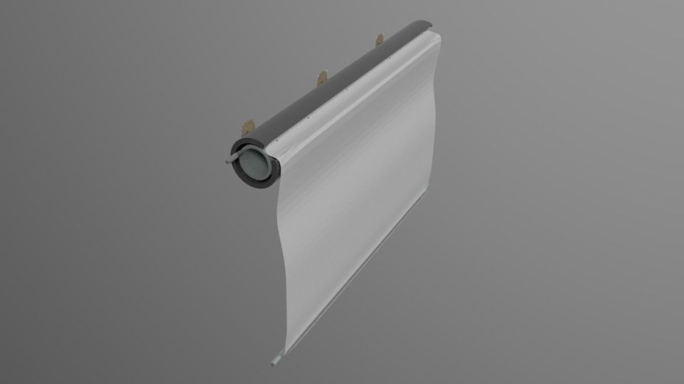 Wall mounted rolling screen 3D model | CGTrader