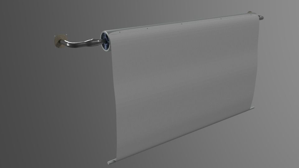 Wall mounted rolling screen 3D model | CGTrader