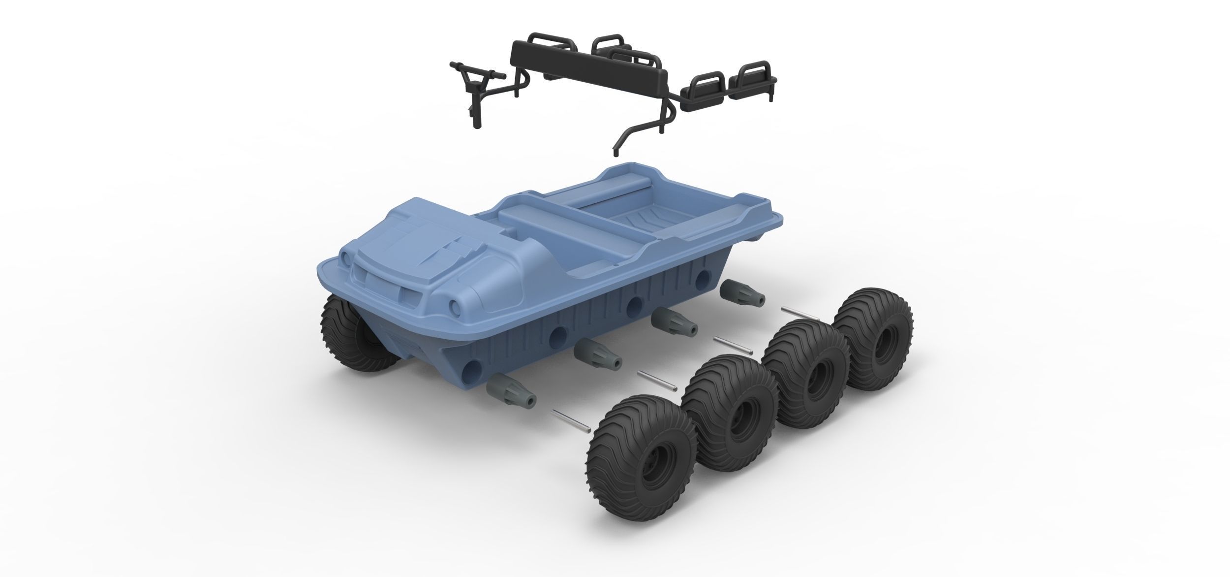 Diecast Argo 750 HD 8x8 Scale 1 to 18 3D model 3D printable | CGTrader