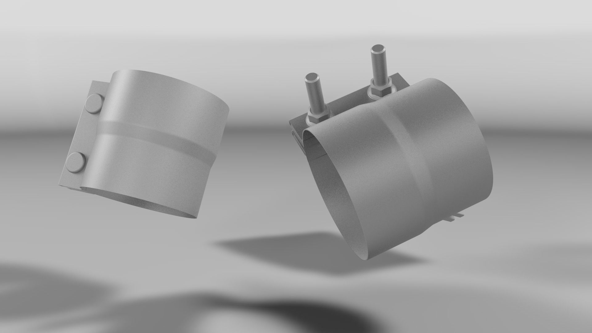 Tube clamp and adapter 3D model | CGTrader