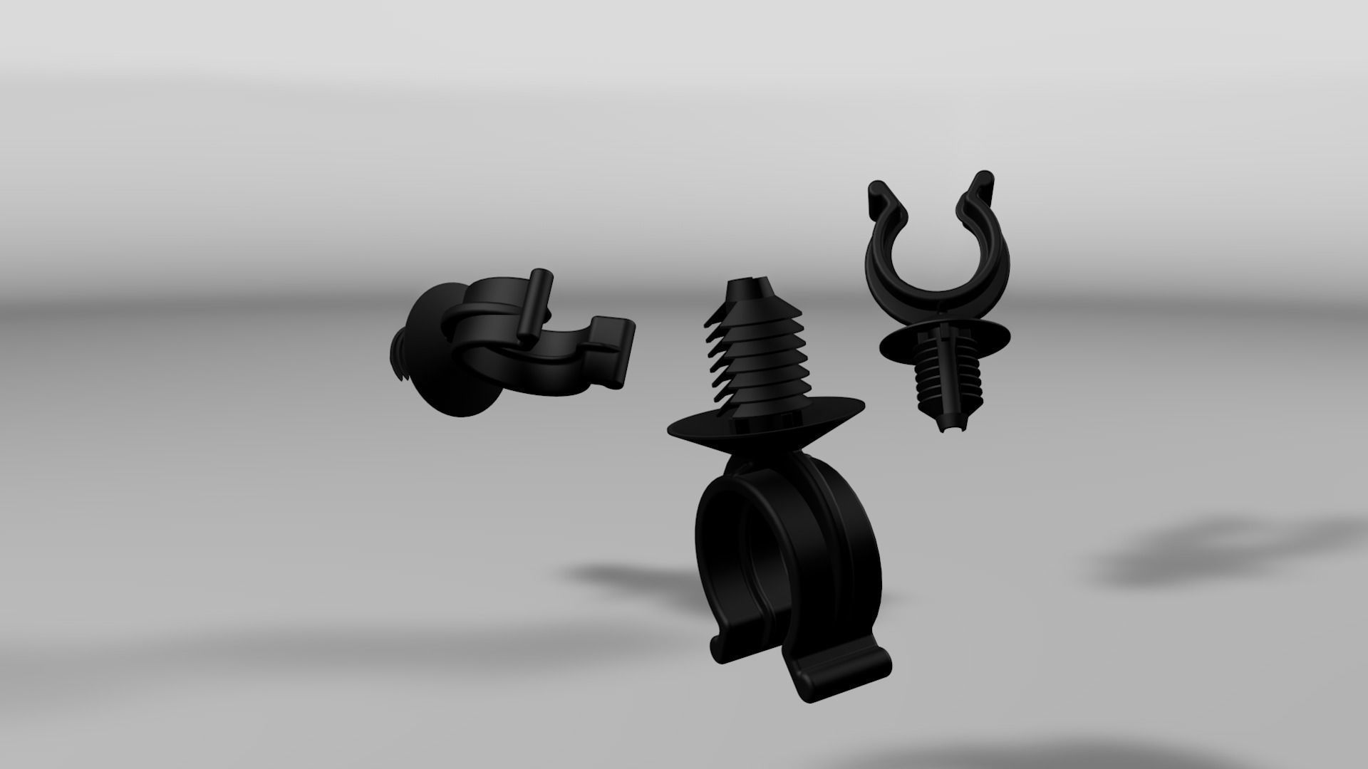 Rotating hose or wire clip 3D model | CGTrader