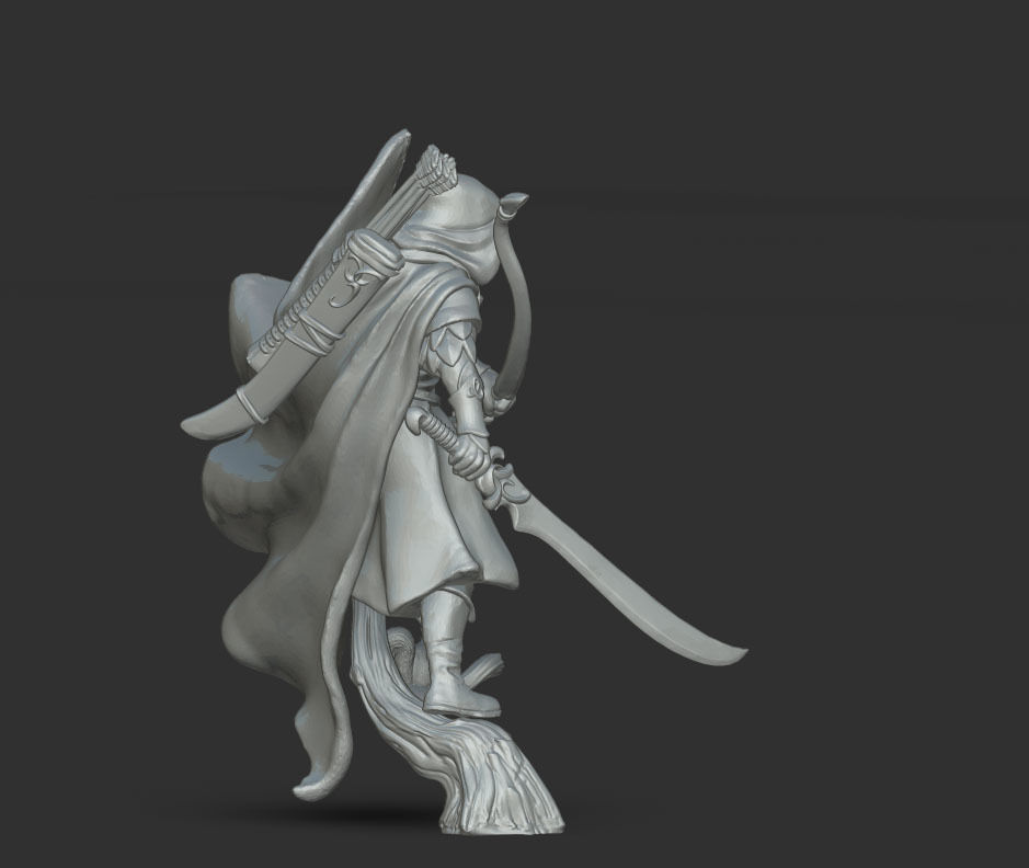 Wood Elf ranger - 35mm scale 3D model 3D printable | CGTrader