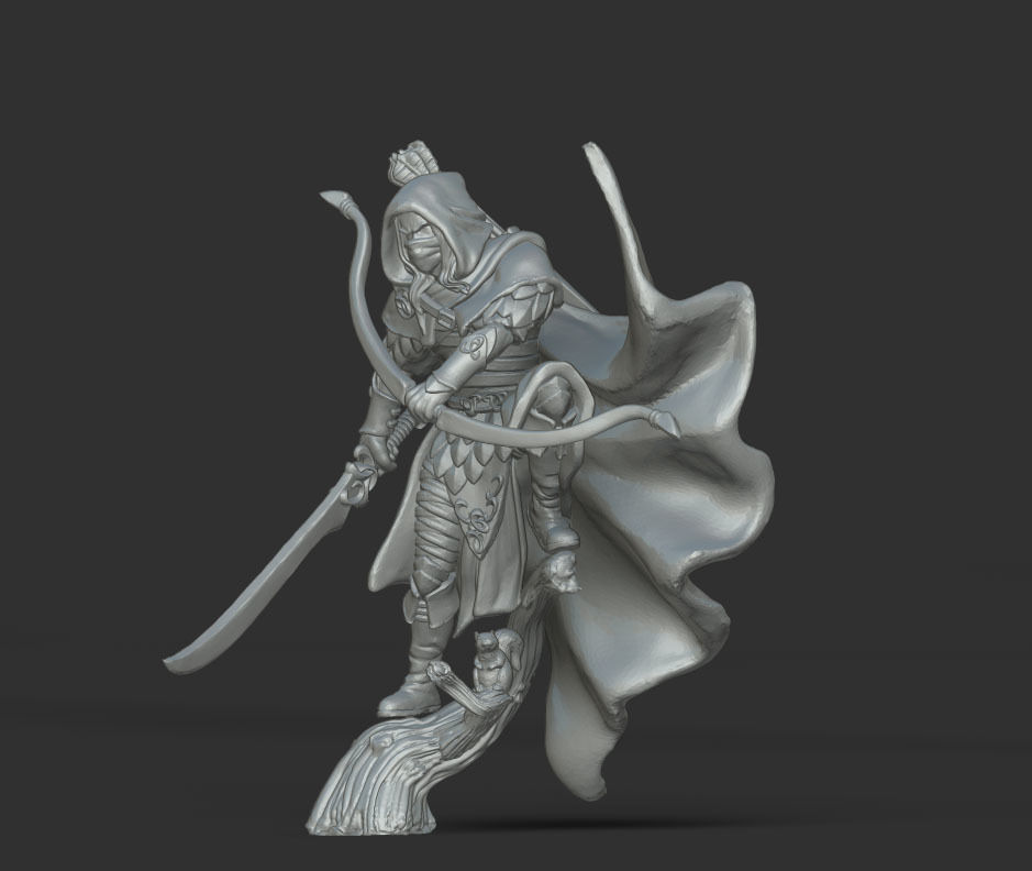 Wood Elf ranger - 35mm scale 3D model 3D printable | CGTrader