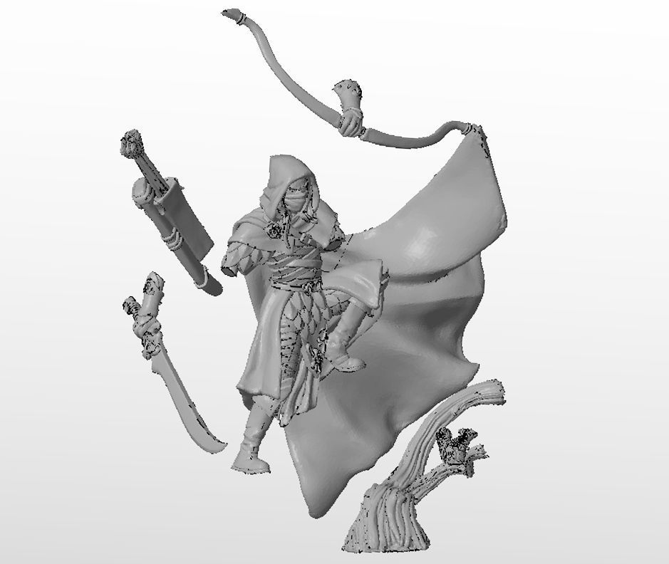 Wood Elf ranger - 35mm scale 3D model 3D printable | CGTrader