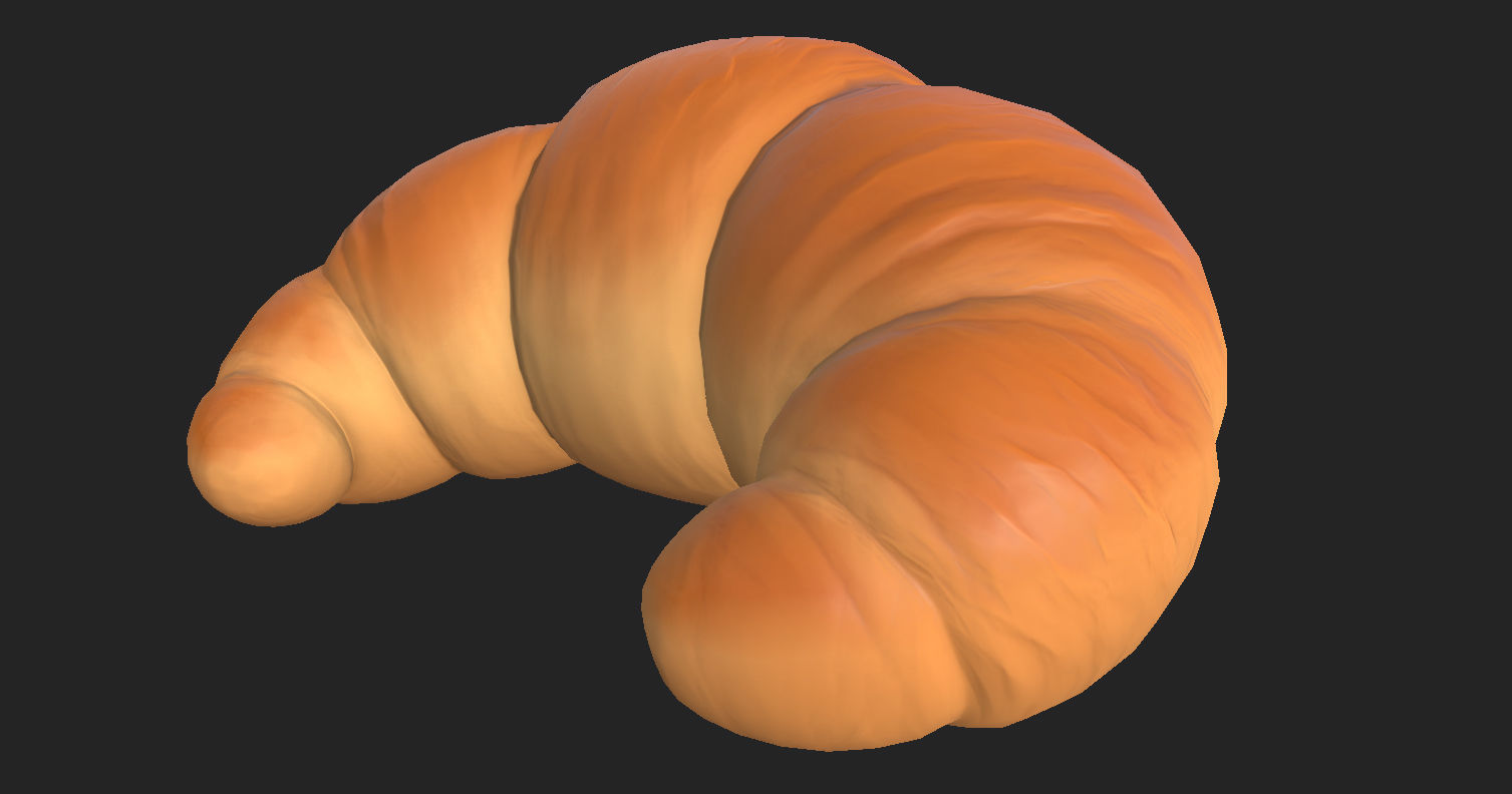 3D model Croissant VR / AR / low-poly | CGTrader