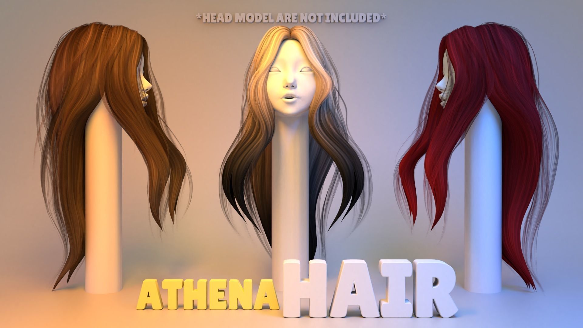 Athena Hair 3D model | CGTrader