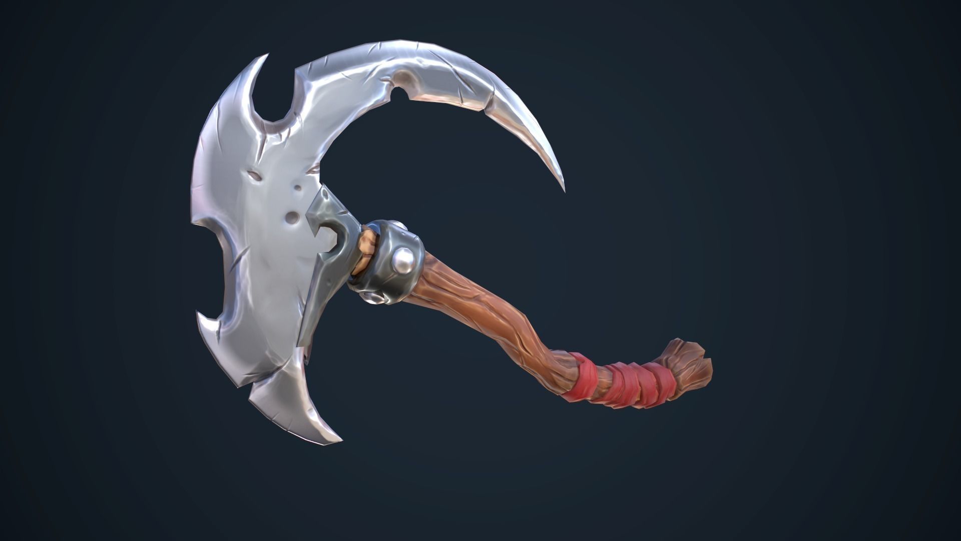 3D model Stylized single-handed scythe weapon VR / AR / low-poly | CGTrader
