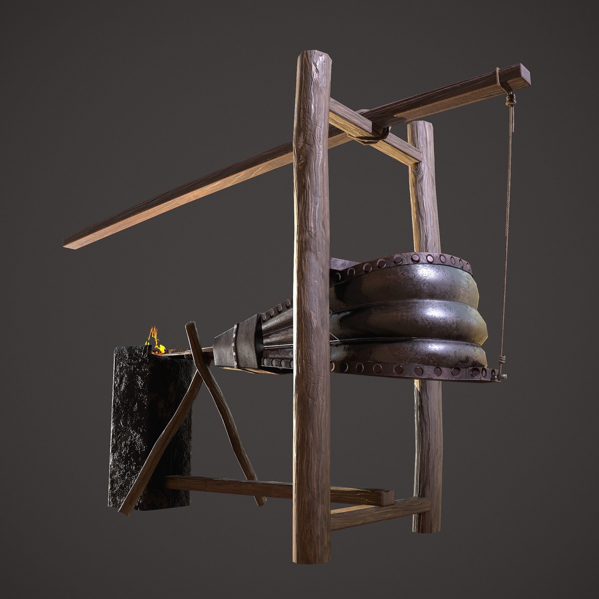 3D model Medieval Bellows VR / AR / low-poly rigged animated | CGTrader