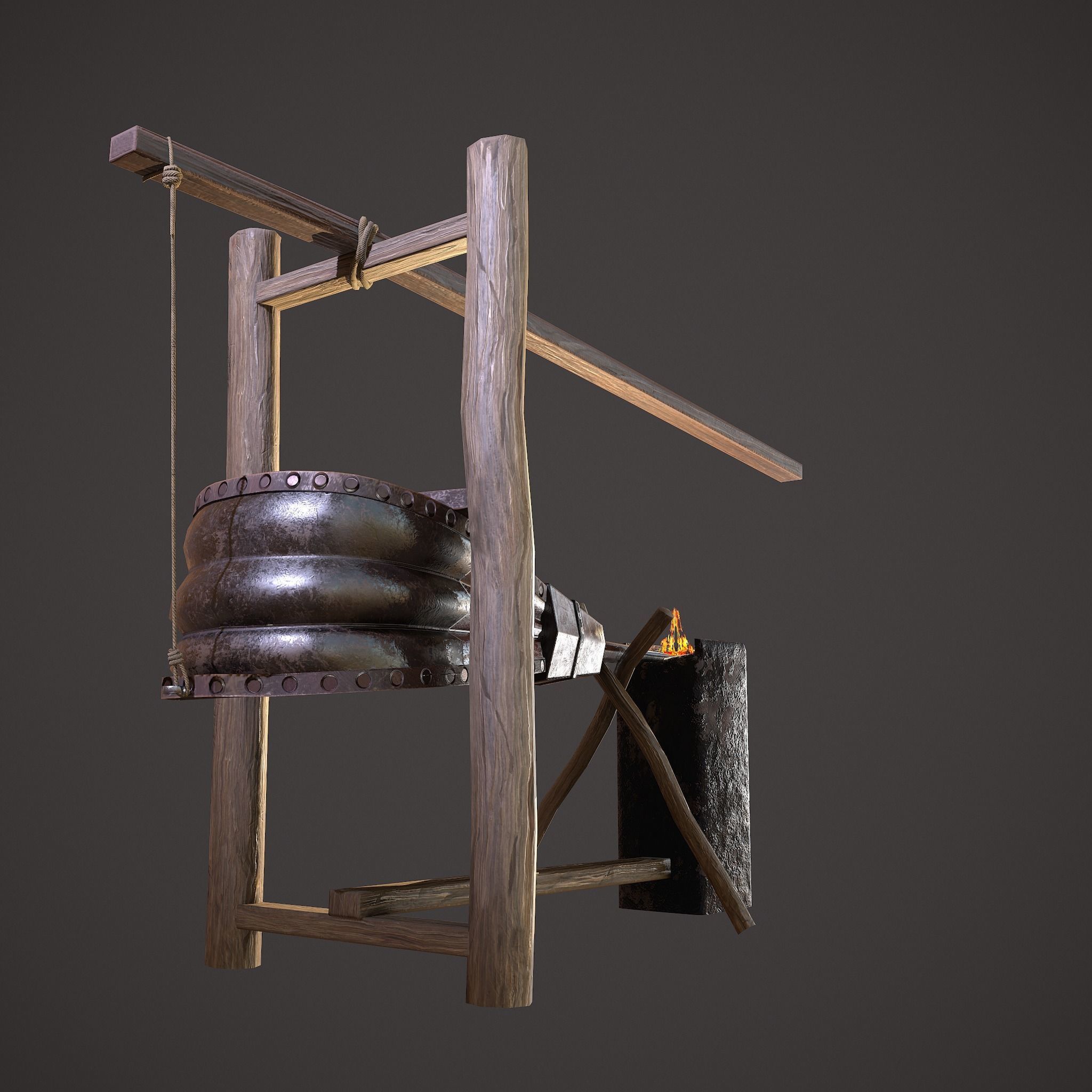 3D model Medieval Bellows VR / AR / low-poly rigged animated | CGTrader