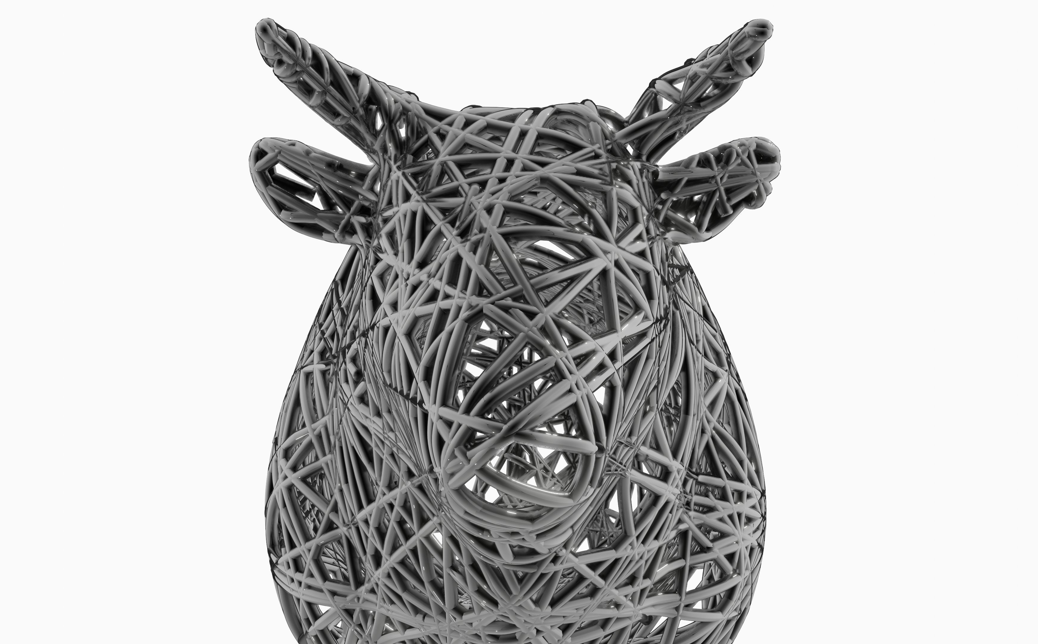 Bull Wire Statue 3D model | CGTrader