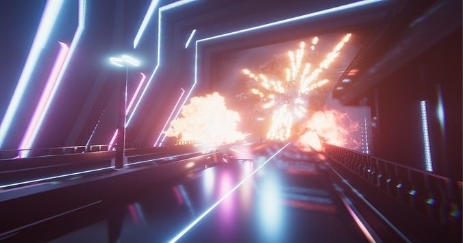 Sci-fi explosions Kitbash 3D model | CGTrader