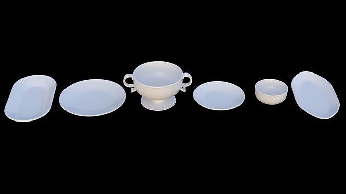 Plates - 6 Piece 3D model | CGTrader