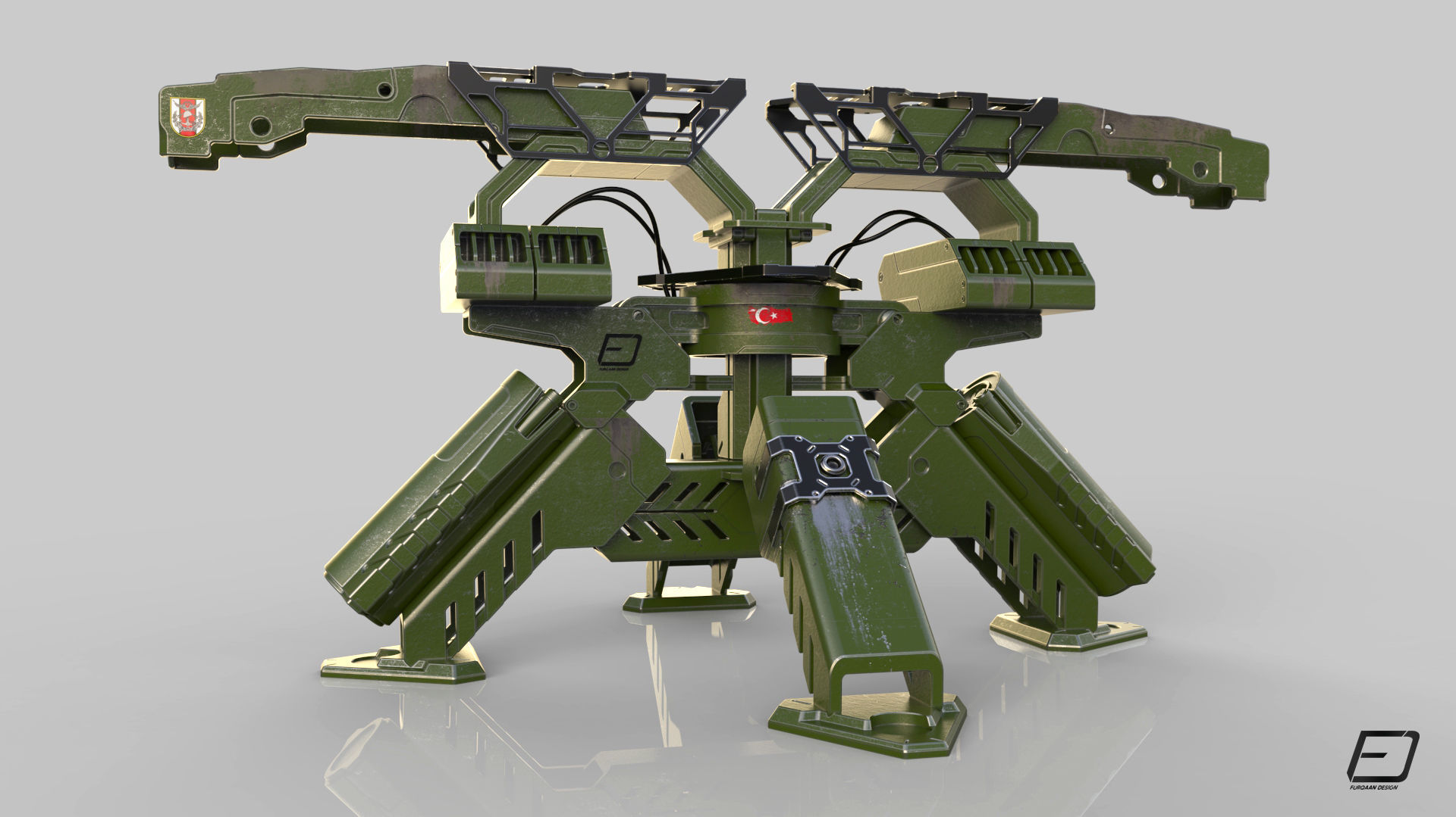 THE Defender futuristic robot with two arms free 3D model | CGTrader