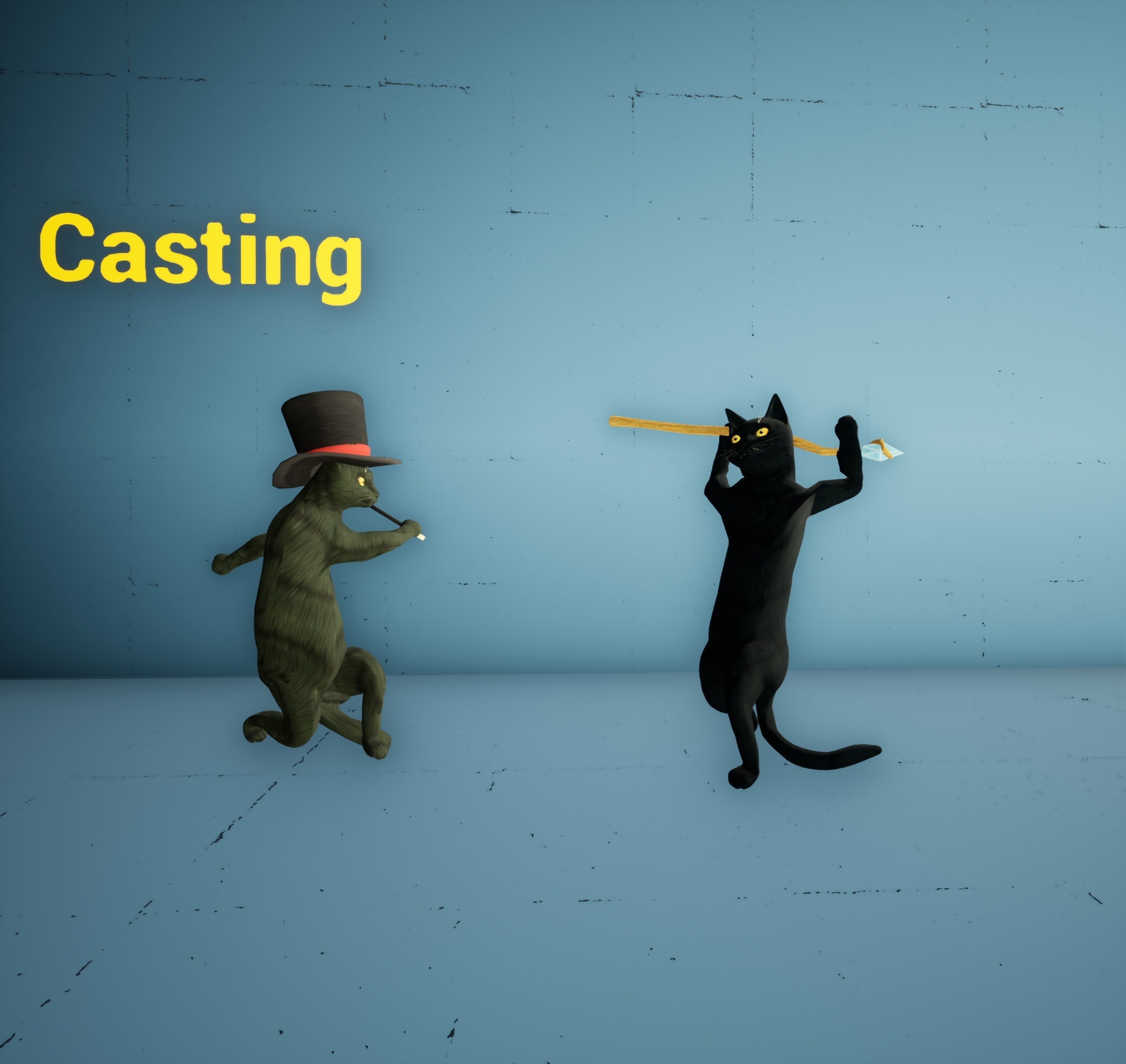 3D model Magic Cats 55 Animations with Props Wizard RPG Character VR ...