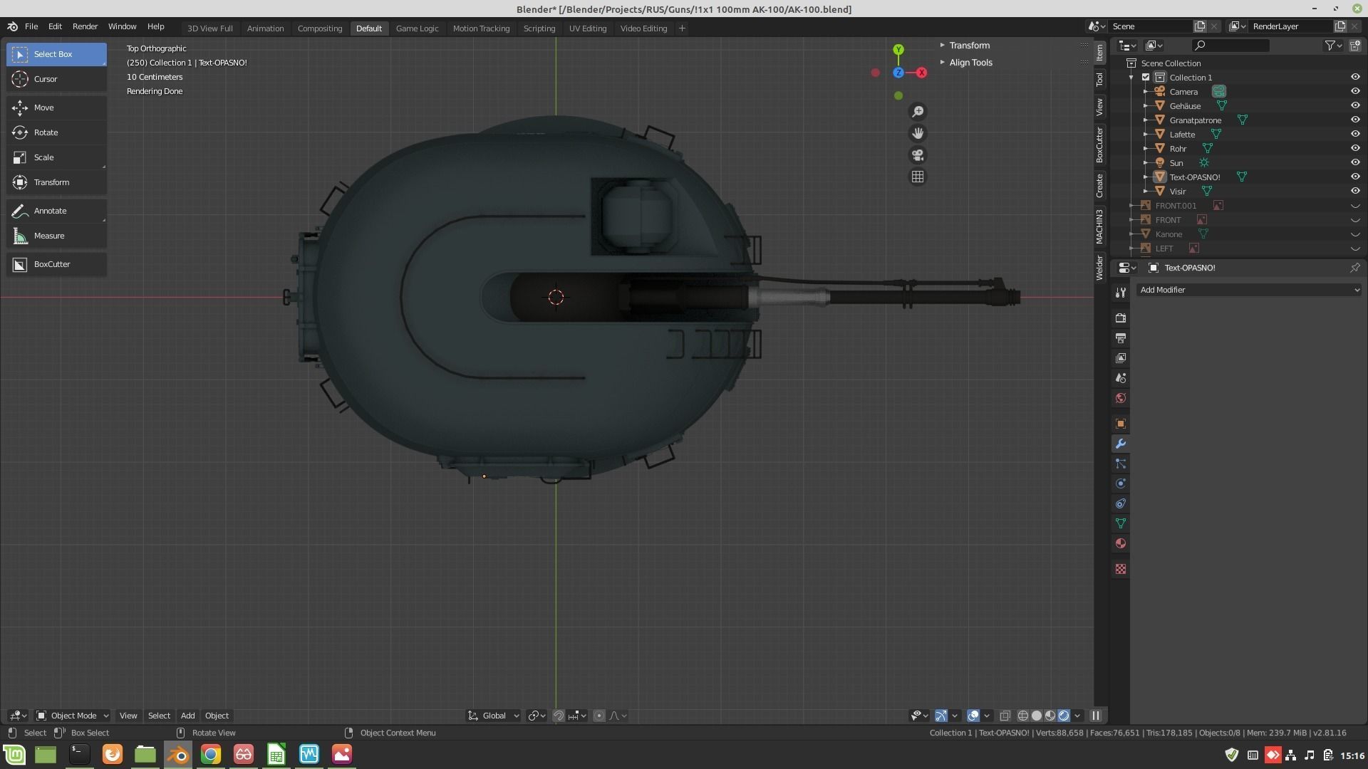 Russian Naval Gun AK-100 3D model | CGTrader
