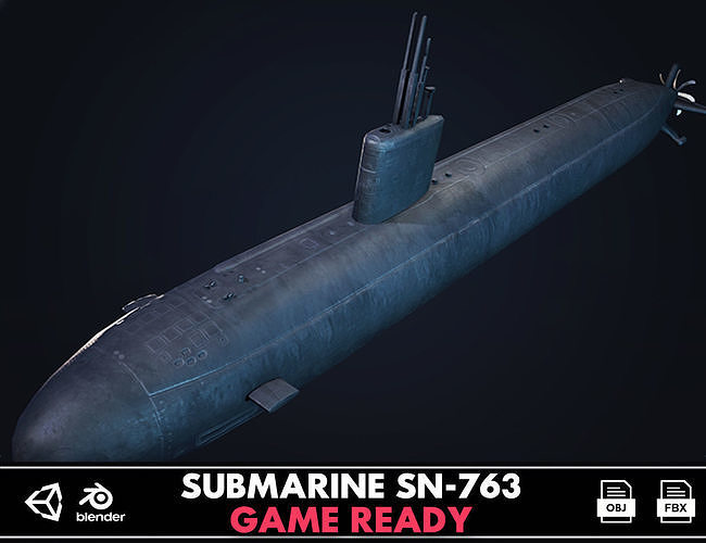 3D model Submarine Santa Fe VR / AR / low-poly | CGTrader