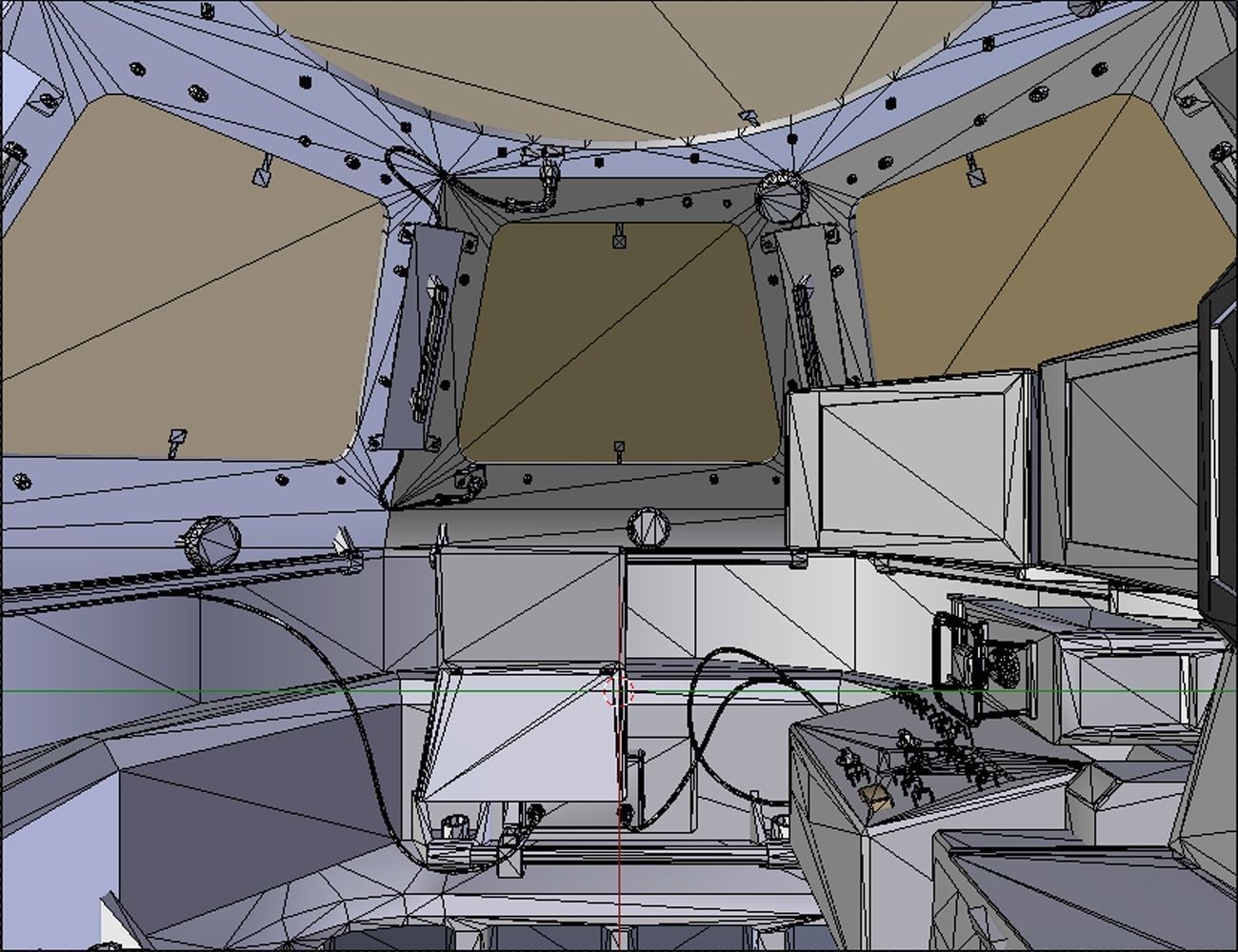 3D model ISS Cupola module interior and exterior VR / AR / low-poly ...