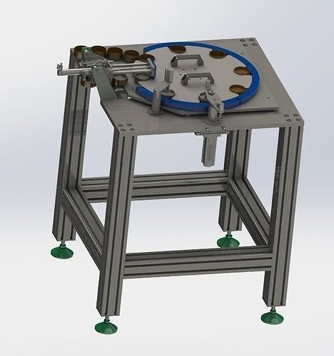 The rotary plate feeding and unloading device 3D model animated | CGTrader