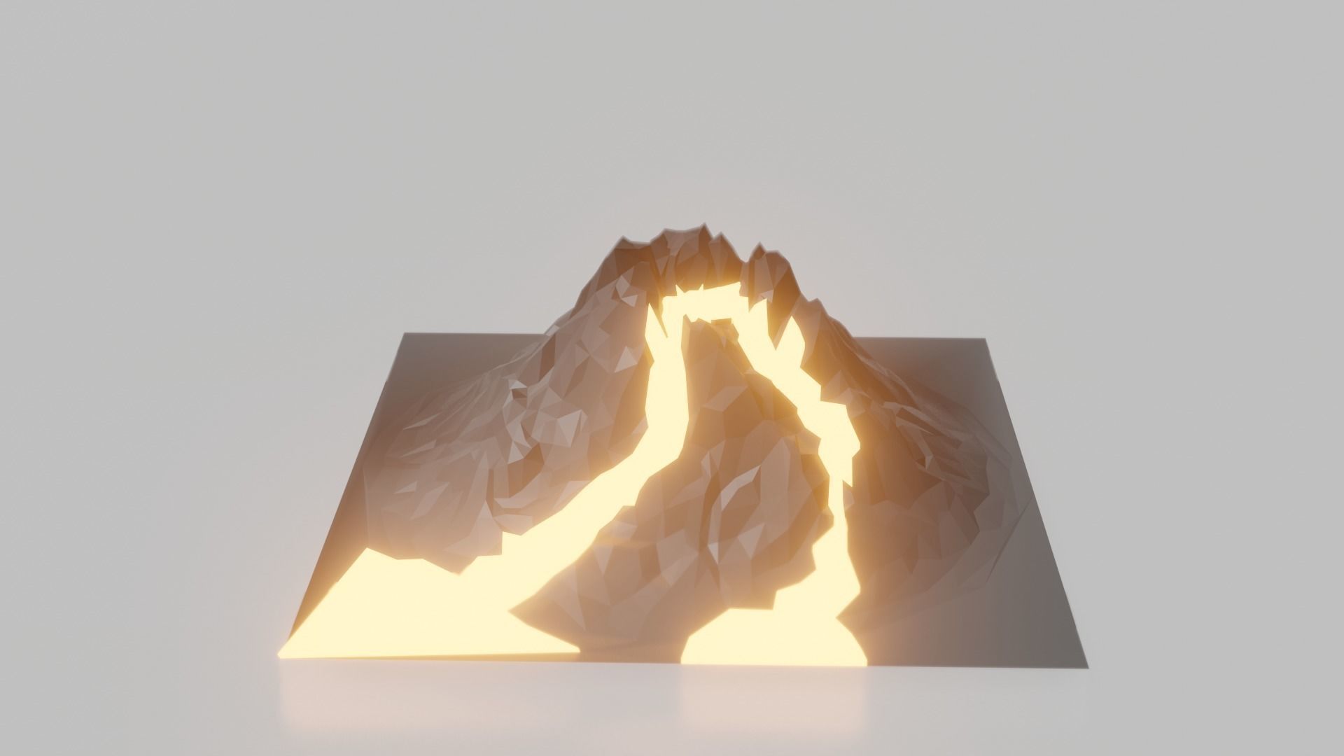 Low Poly Volcano free VR / AR / low-poly 3D model | CGTrader
