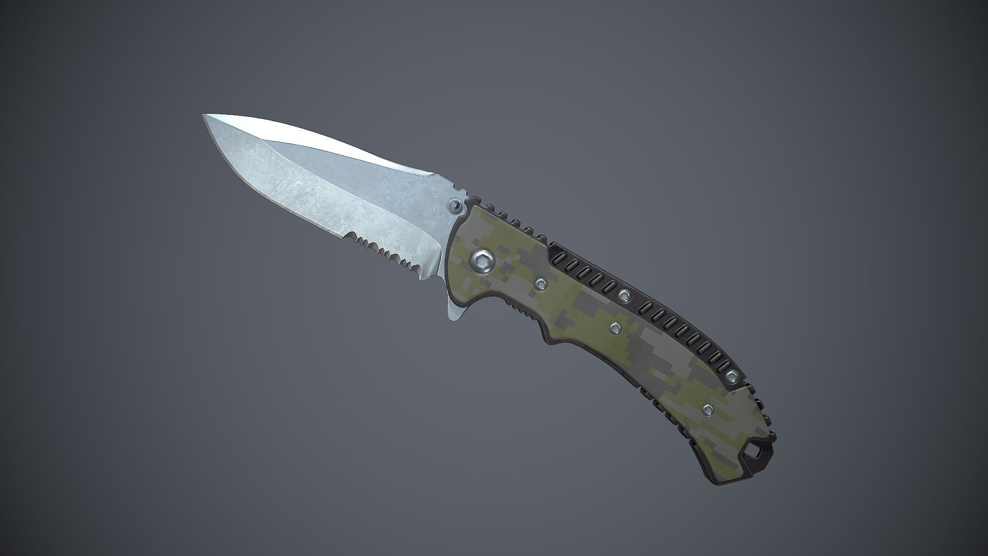3D asset Knife High Tech 3 | CGTrader