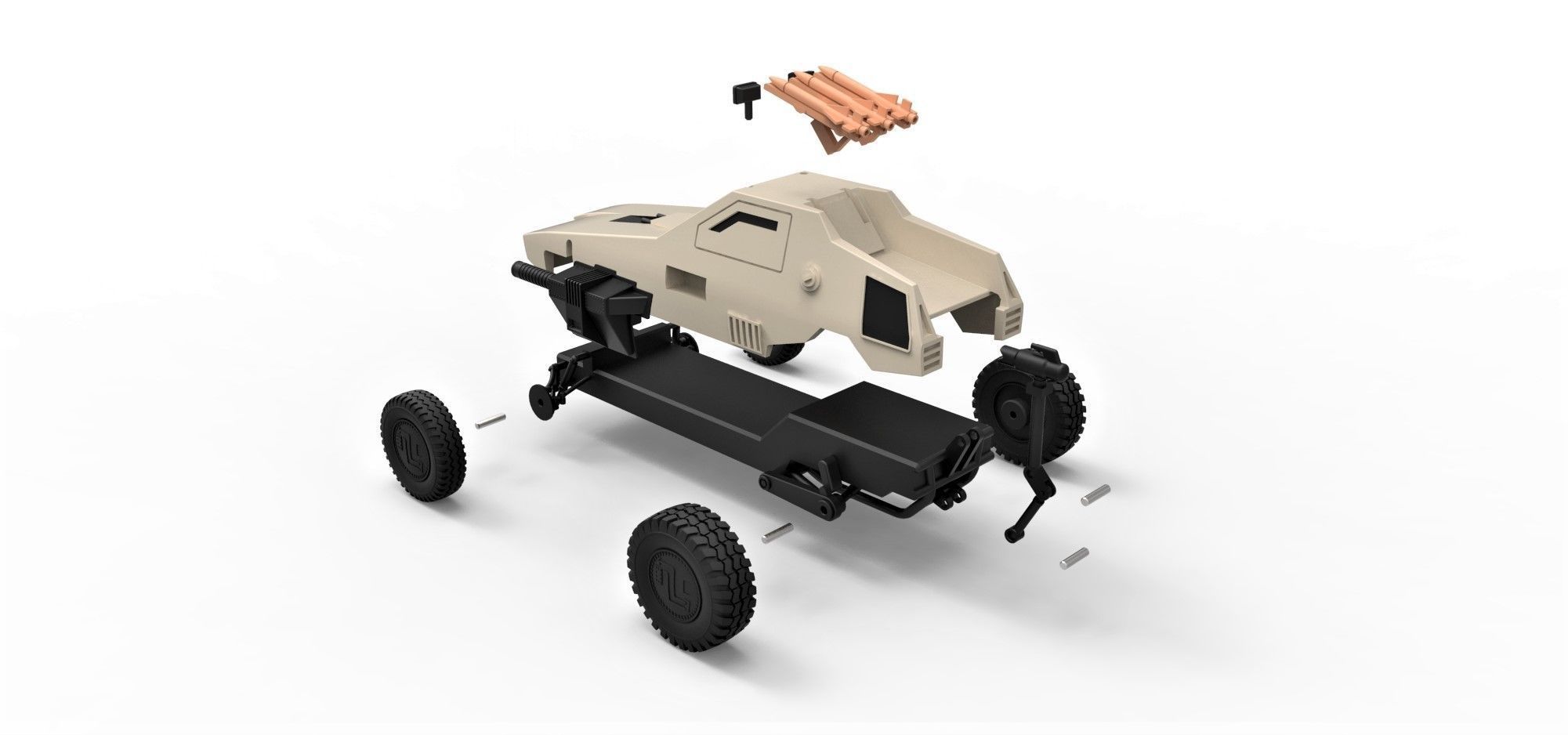 Diecast model Dune buggy from movie Megaforce 1982 Scale 1 to 24 3D ...